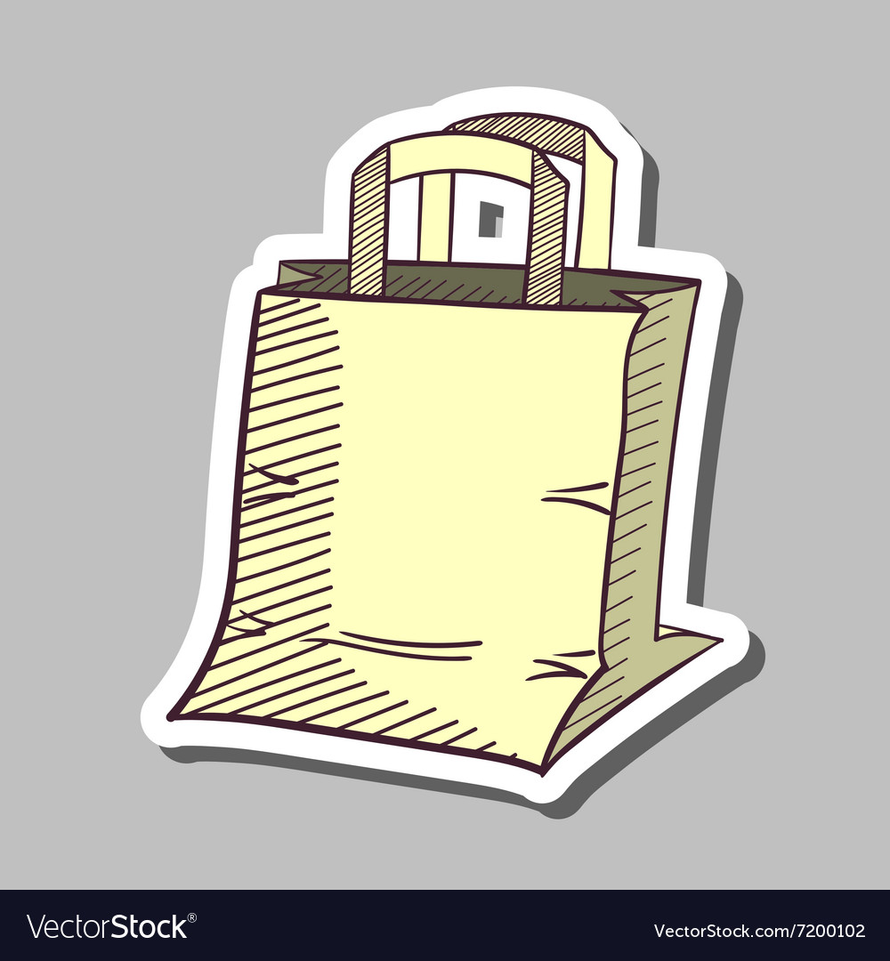 Empty package sticker Royalty Free Vector Image