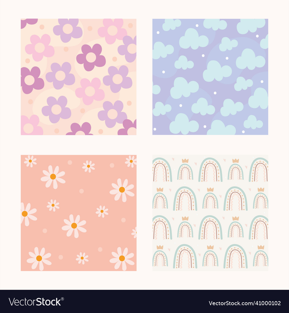 Four colored backgrounds Royalty Free Vector Image