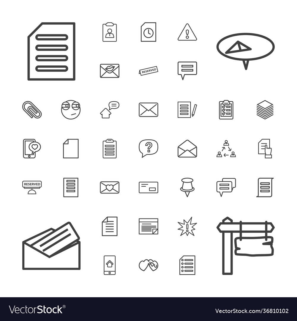 Message icons Royalty Free Vector Image - VectorStock