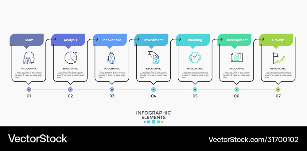 Minimalistic infographic template Royalty Free Vector Image