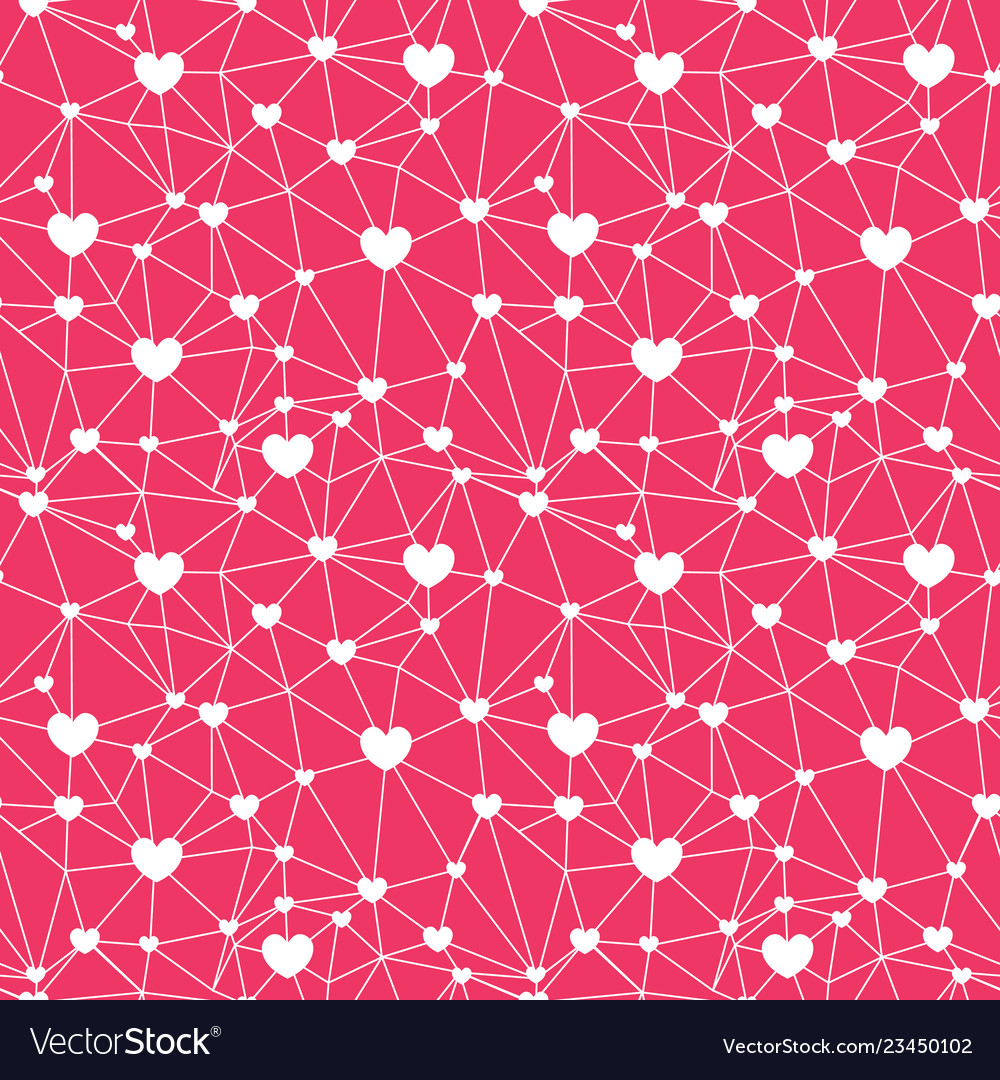 Red web hearts seamless repeat pattern Royalty Free Vector