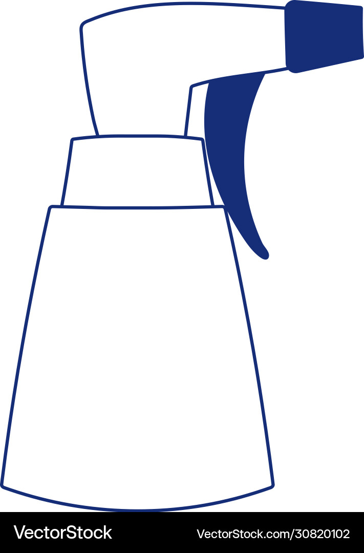 Spray bottle cleaning product isolated icon white Vector Image