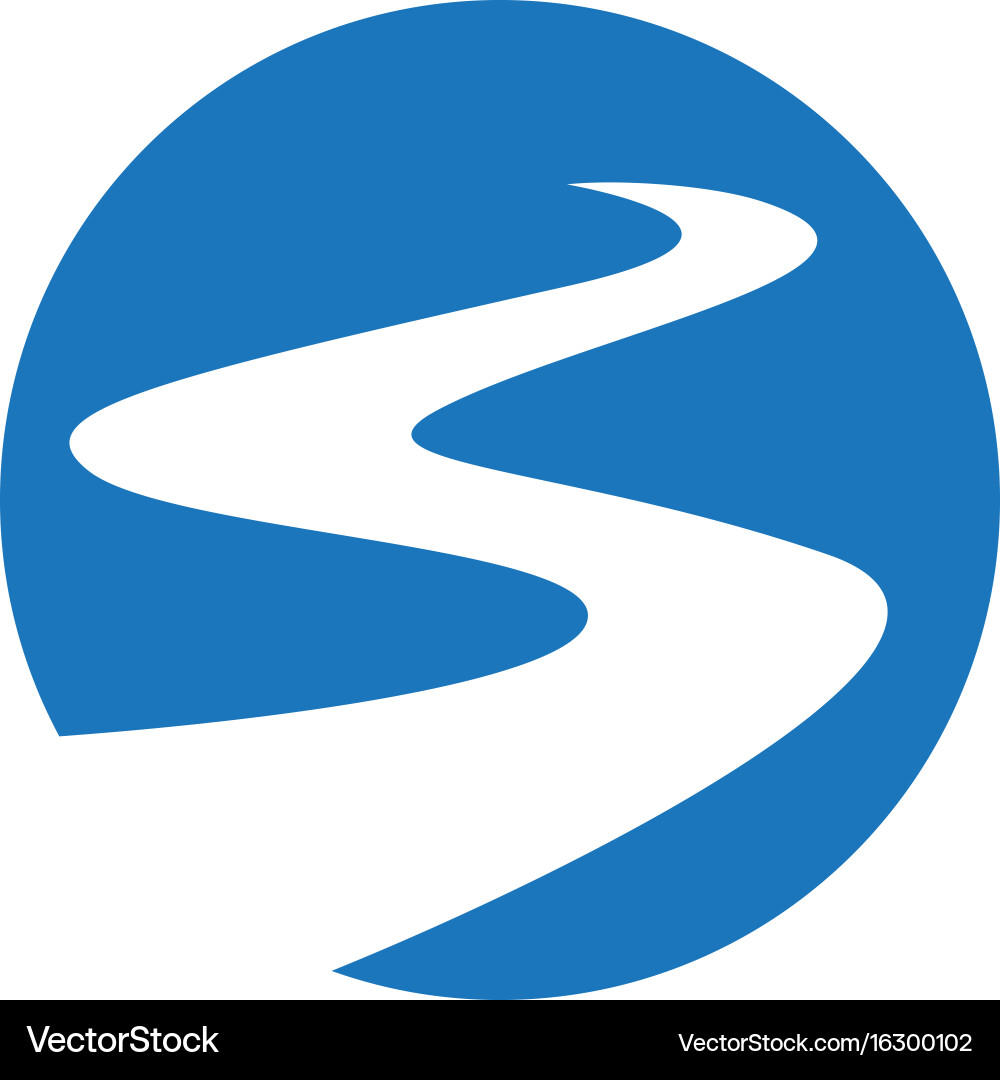 Water wave symbol and icon logo template Vector Image
