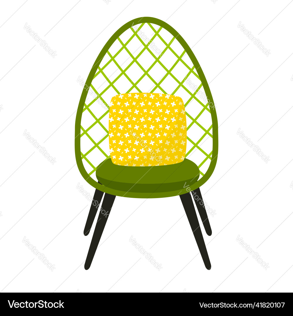 A summer garden chair with mesh back Royalty Free Vector