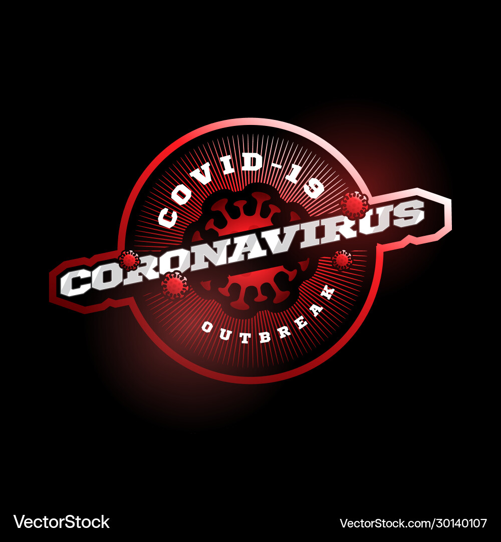 Coronavirus covid-19 logo modern professional Vector Image