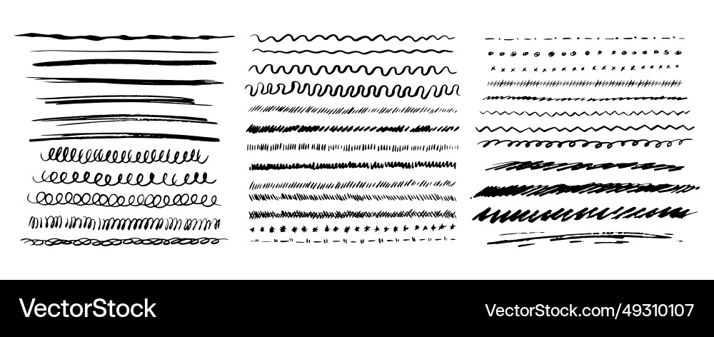 Divider underline curly swishes swoops swirl Vector Image