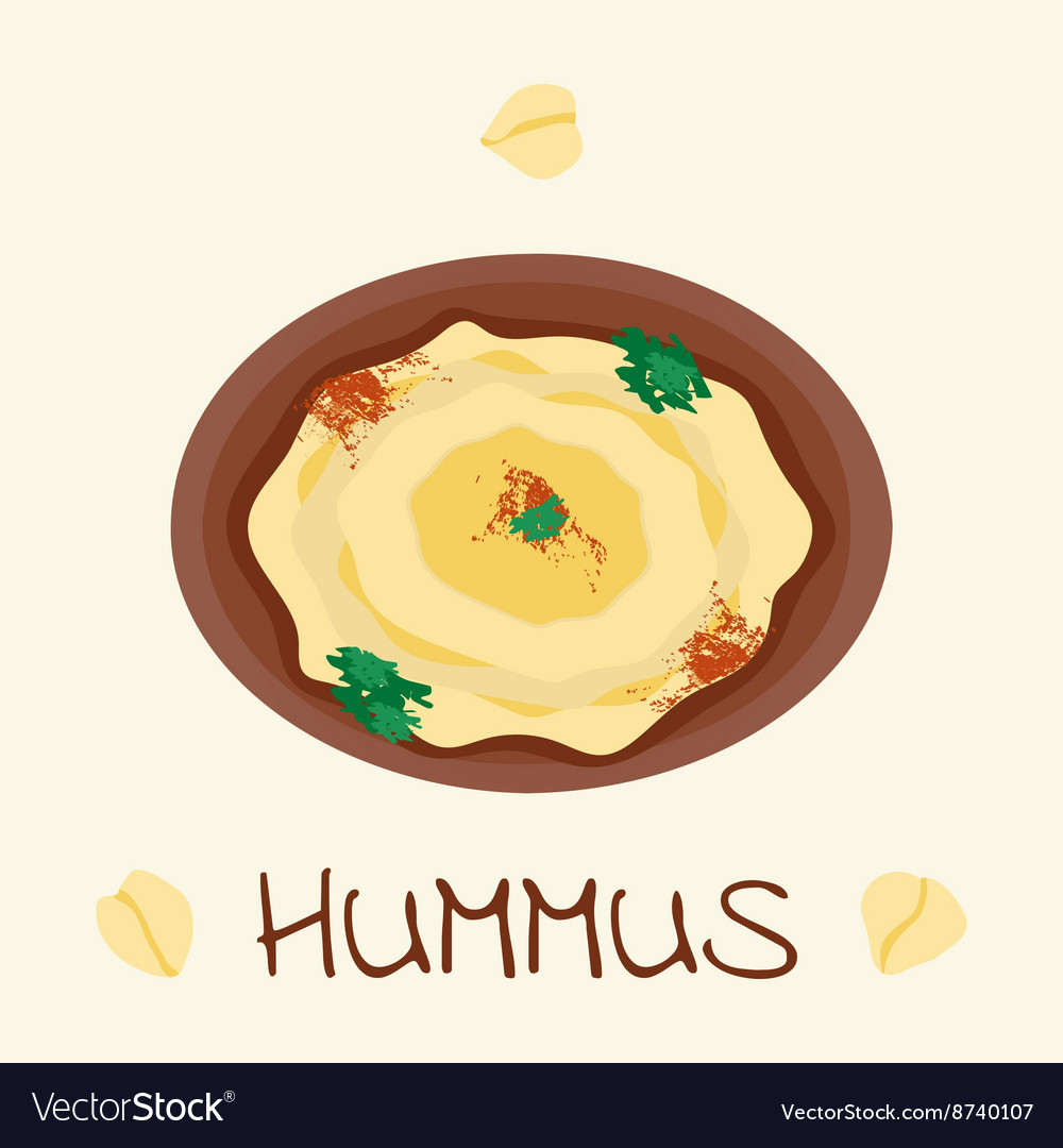 Hummus Royalty Free Vector Image - VectorStock