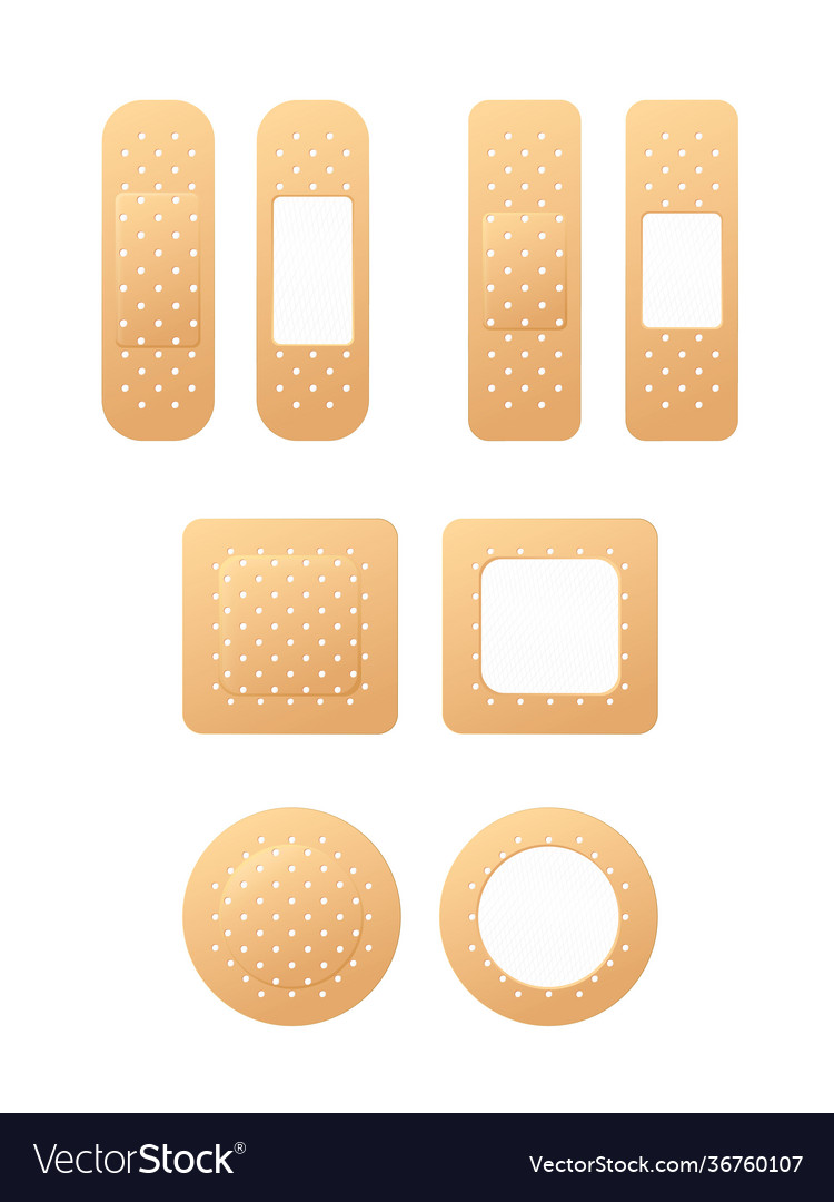Plaster set Royalty Free Vector Image - VectorStock