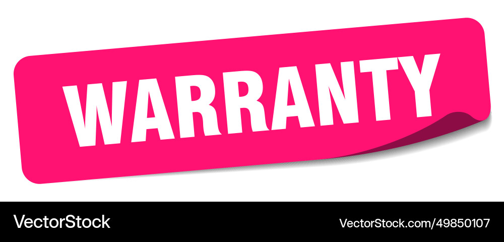 Warranty sticker warranty label Royalty Free Vector Image