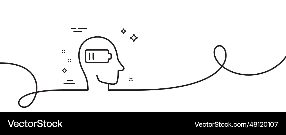 Weariness line icon difficult fatigue sign Vector Image