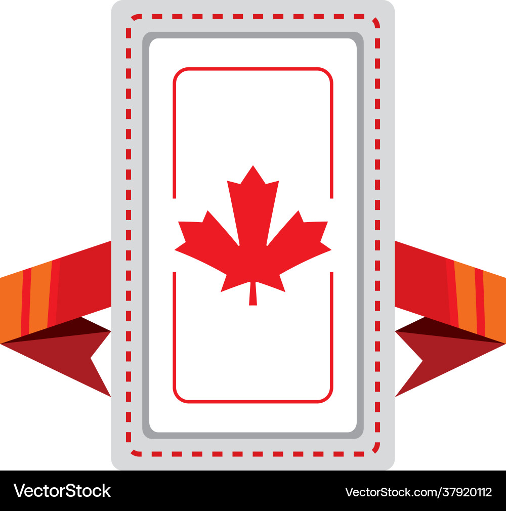Canadian banner ribbon Royalty Free Vector Image
