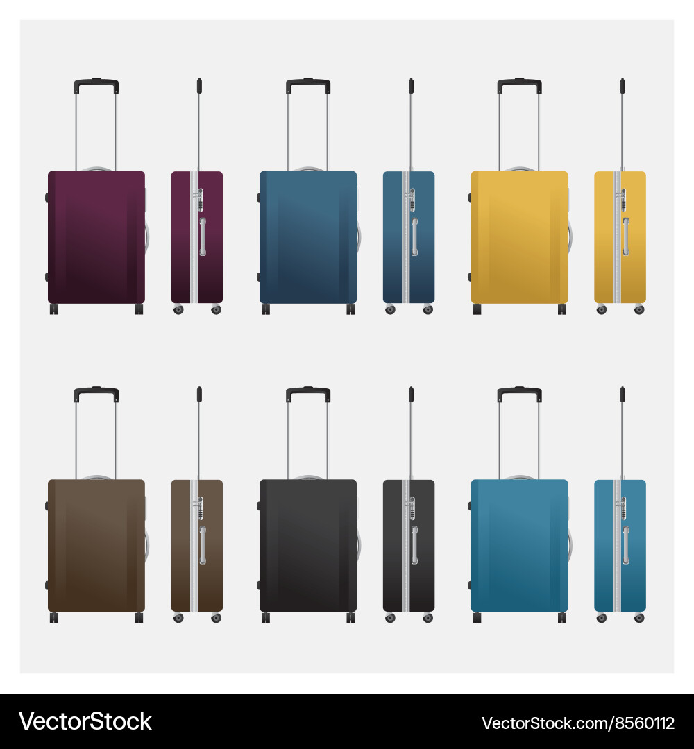 Colorful travel luggage Royalty Free Vector Image
