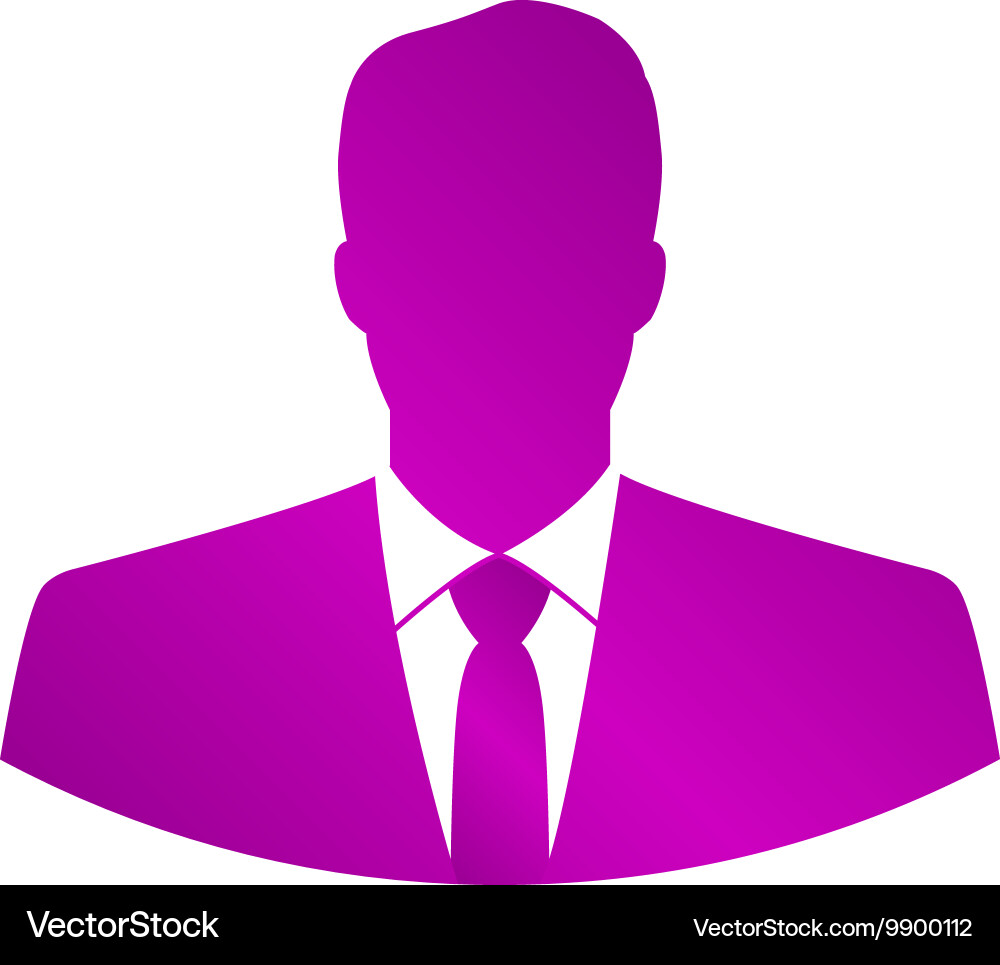 Flat icon of businessman Royalty Free Vector Image