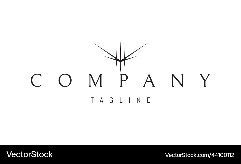 Logo on which an abstract image of a drone Vector Image