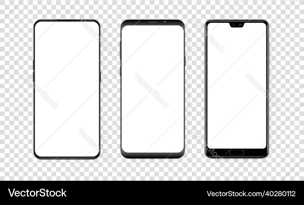 Phone mockup for visual ui ux app demonstration Vector Image
