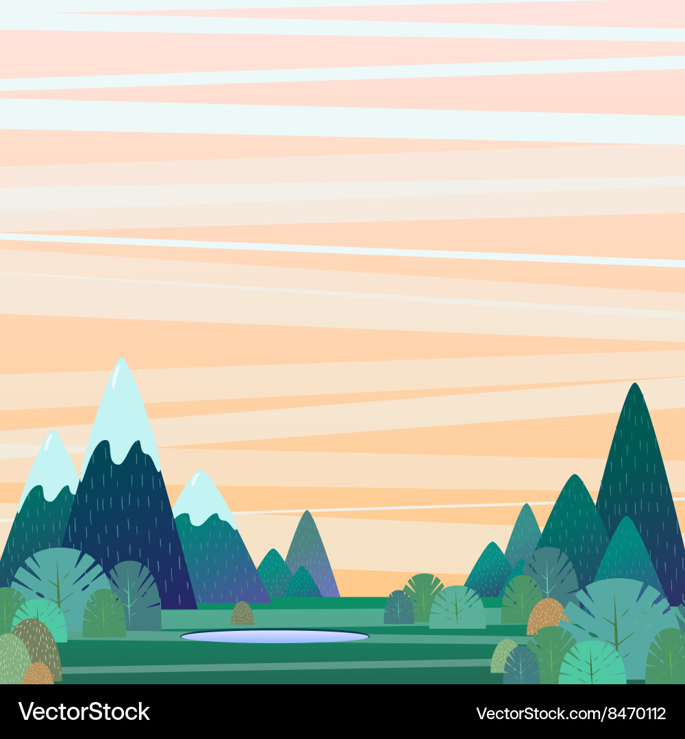 Set of farm design element Landscape flat Vector Image