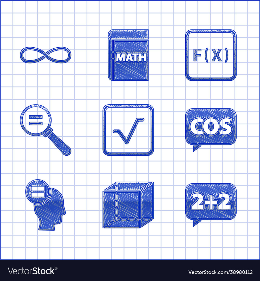 Set square root geometric figure cube equation Vector Image Set square root geometric figure cube equation Vector Image