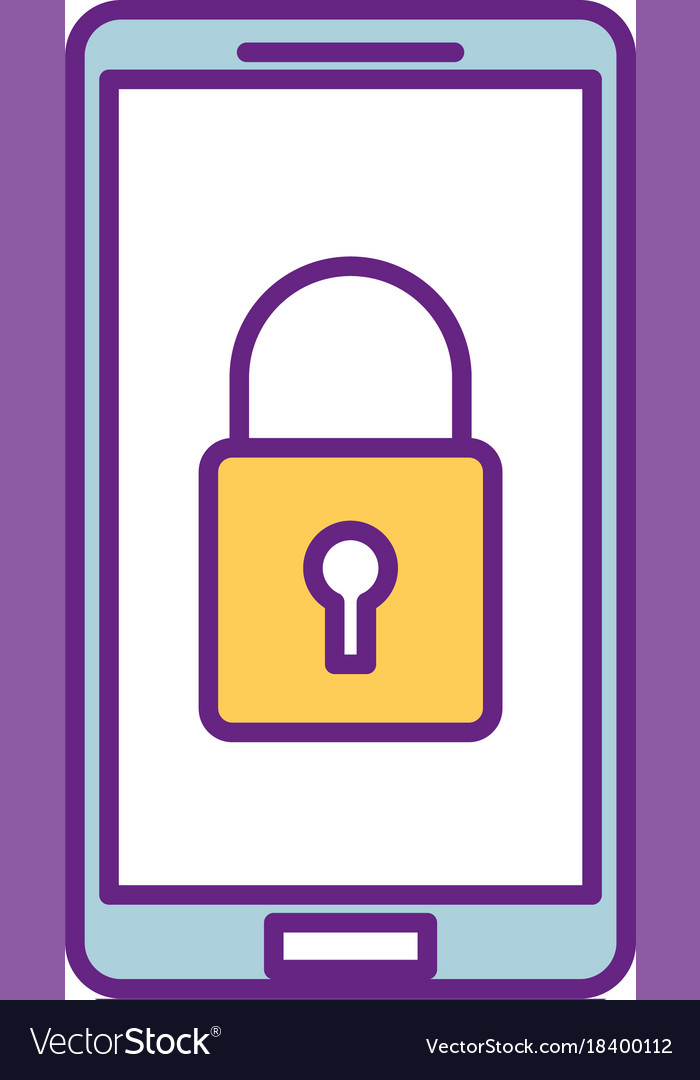 Smartphone device security protection access data Vector Image