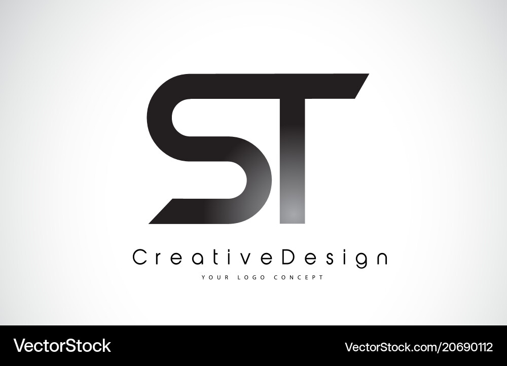 St s t letter logo design creative icon modern Vector Image