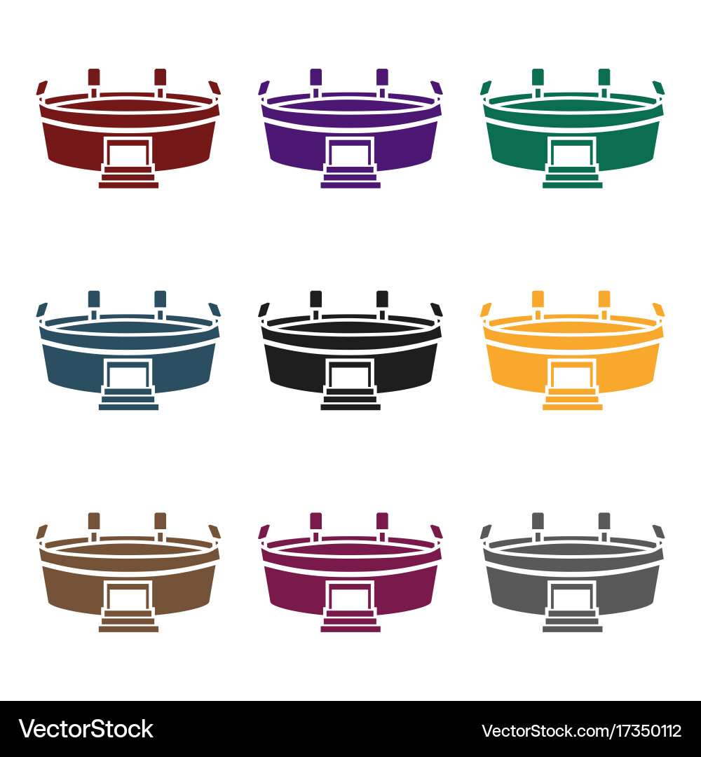 Stadium icon in black style isolated on white Vector Image