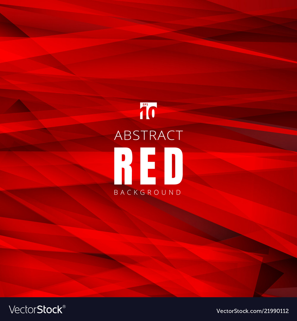 Template red shapes triangles overlapping Vector Image