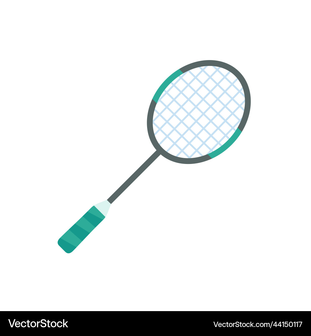 Badminton bat for hitting shuttlecocks in indoor Vector Image