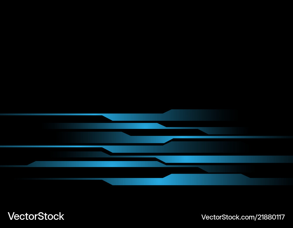 Blue light line futuristic on black design modern Vector Image