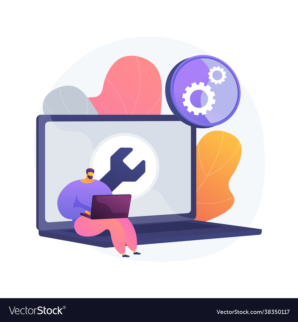 Computer troubleshooting abstract concept Vector Image Computer troubleshooting abstract concept Vector Image