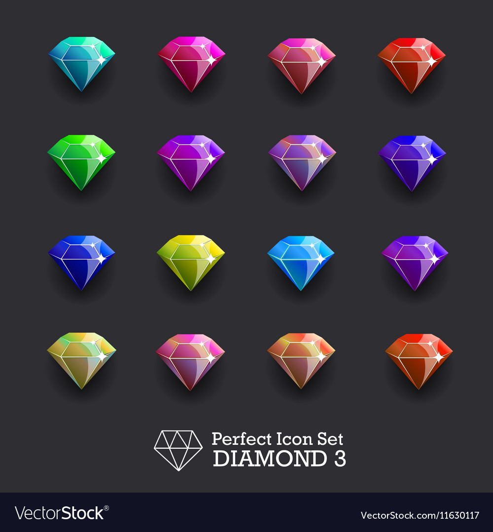 Diamondset Royalty Free Vector Image - VectorStock