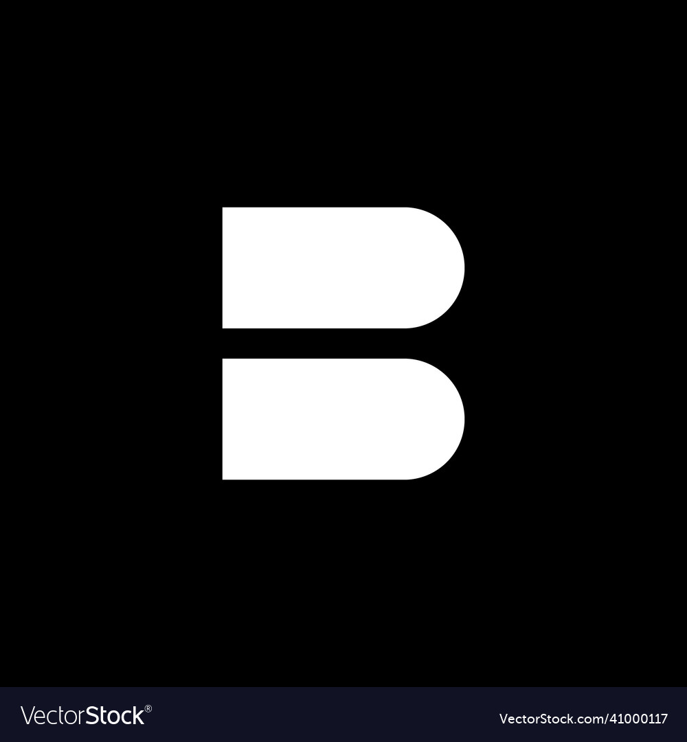Letter b monogram logo design Royalty Free Vector Image