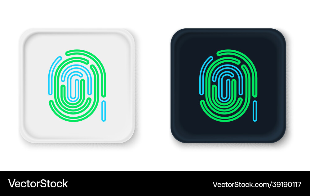 Line fingerprint icon isolated on white background