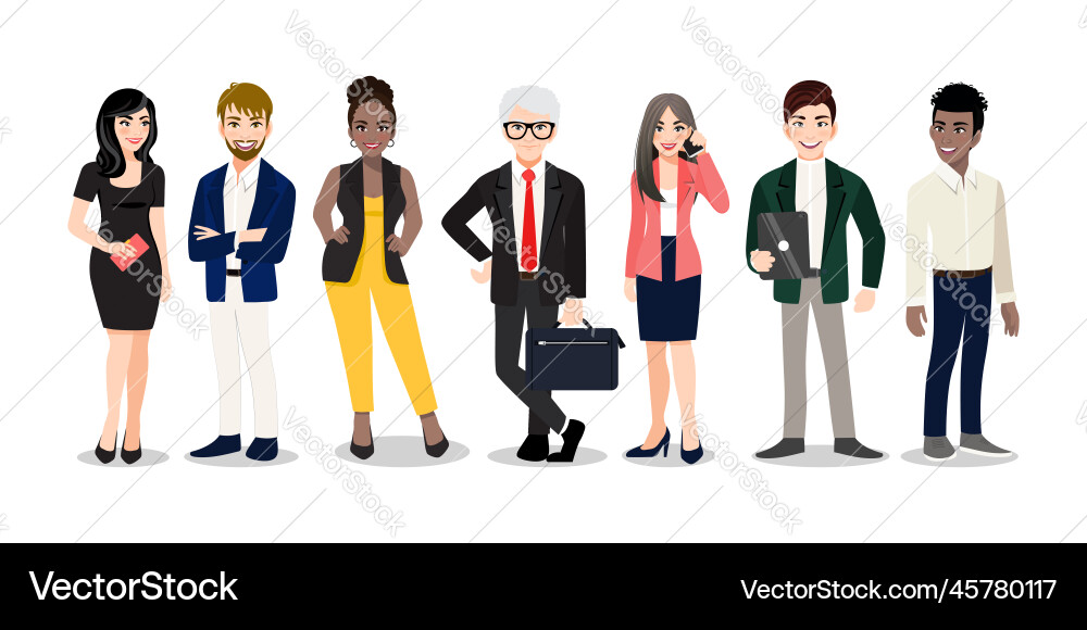 Office workers or business multinational team Vector Image