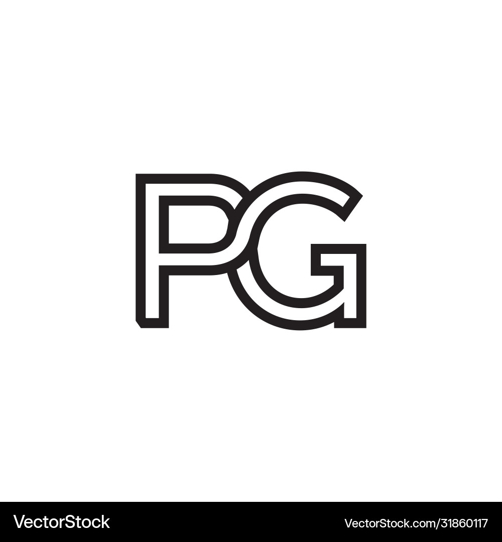 P g lines leter icon symbol Royalty Free Vector Image