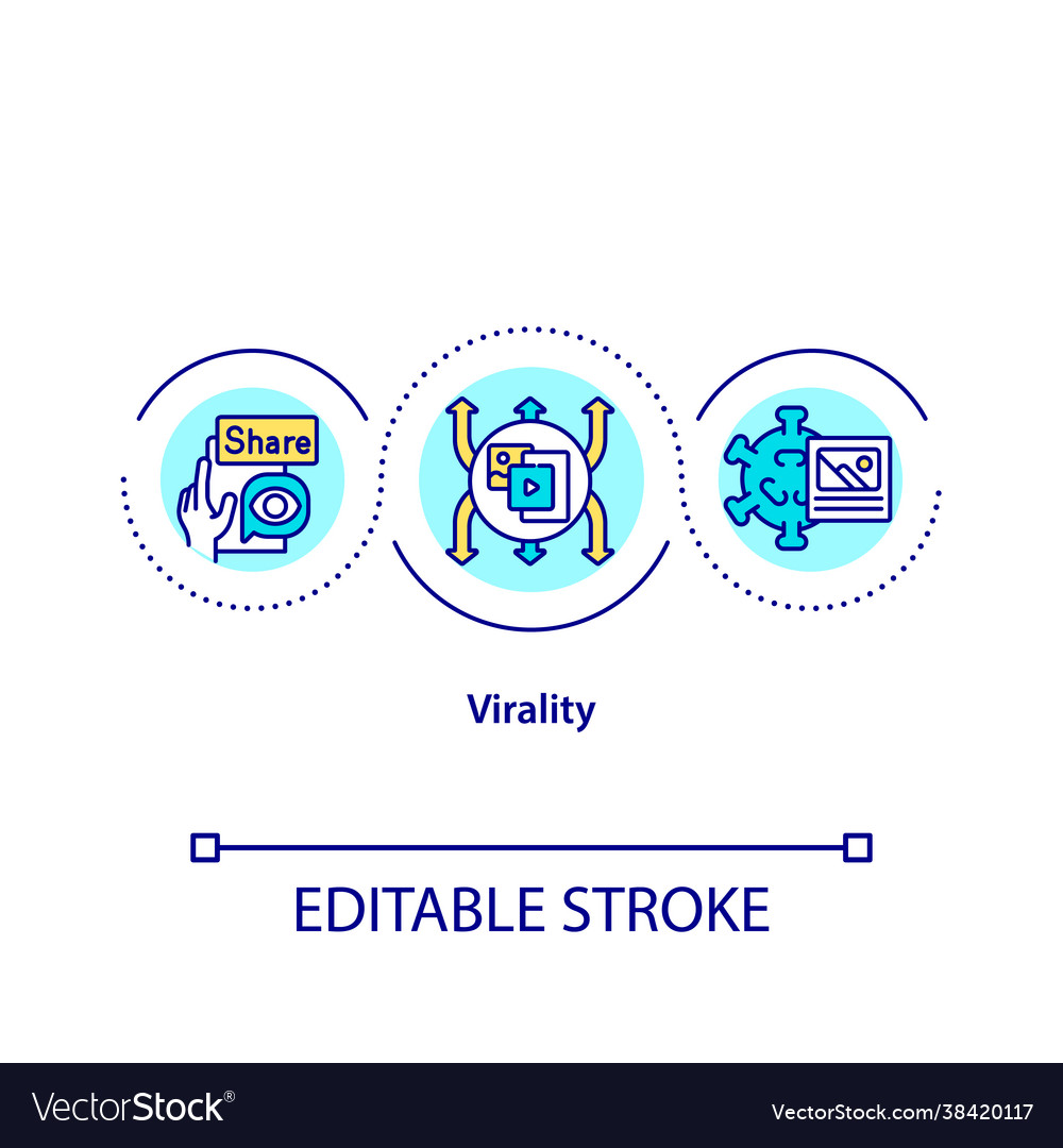 Virality concept icon Royalty Free Vector Image