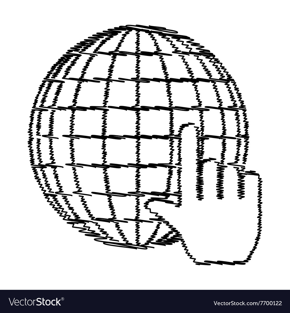 Black icon with scribble effect Royalty Free Vector Image