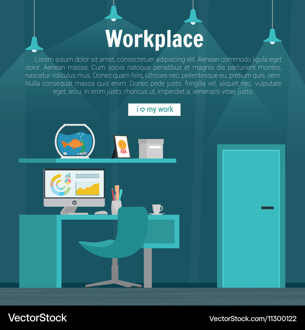 Collection stylish colors business work flow items