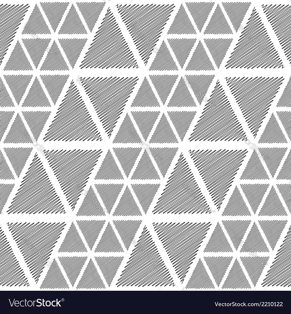 Design seamless monochrome triangle pattern Vector Image