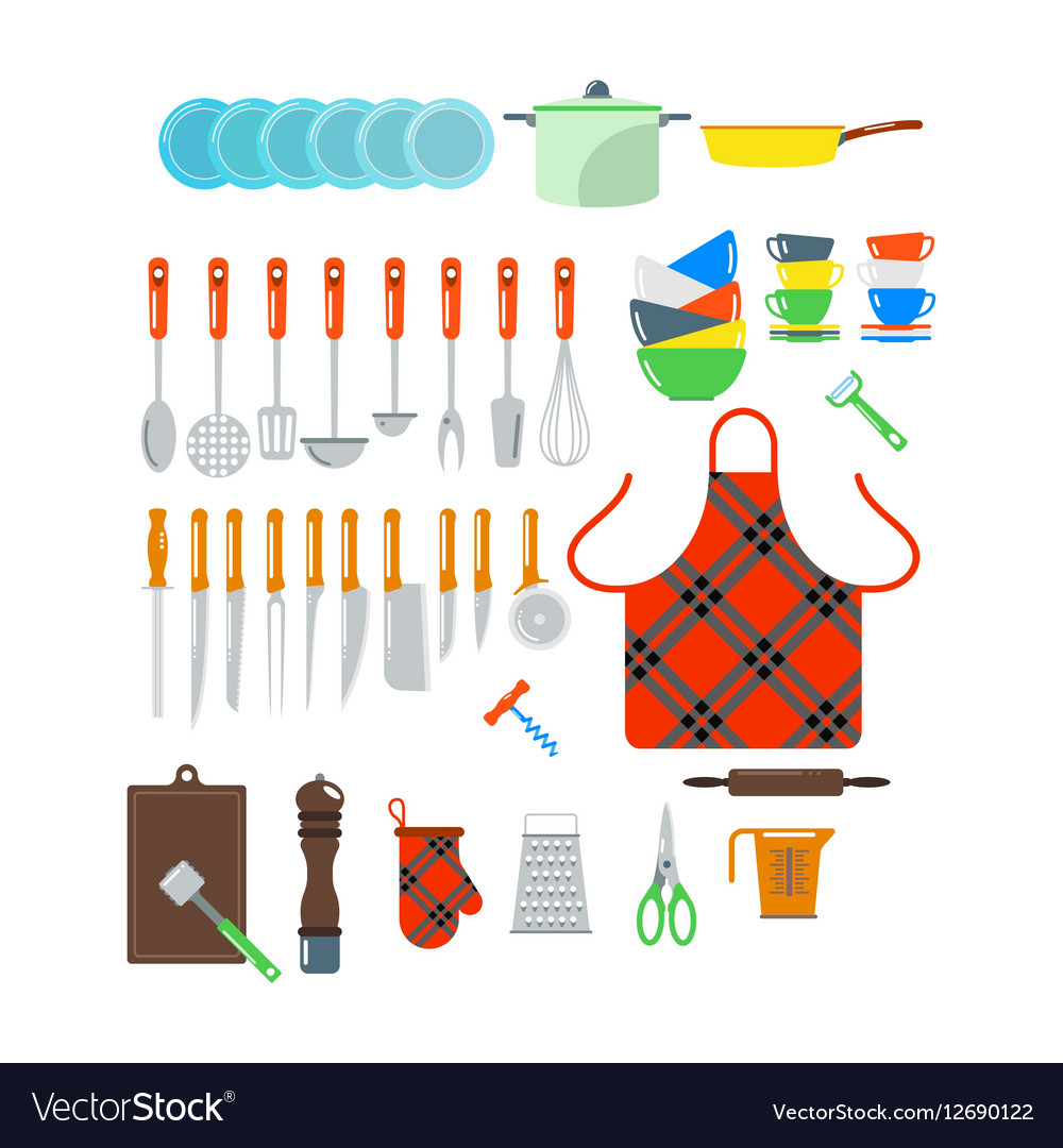 Kitchenware icons Royalty Free Vector Image - VectorStock