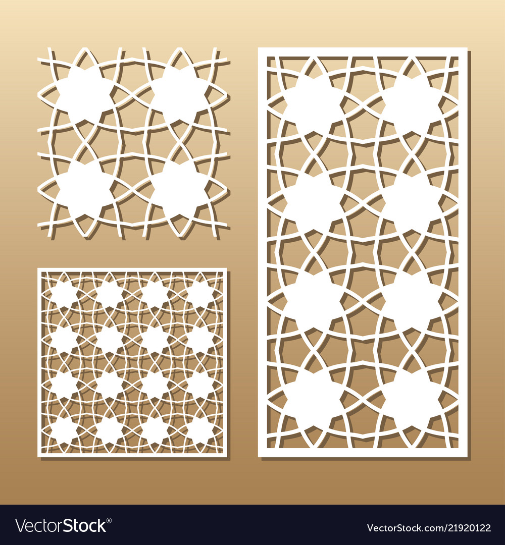 Laser cut panel Royalty Free Vector Image - VectorStock
