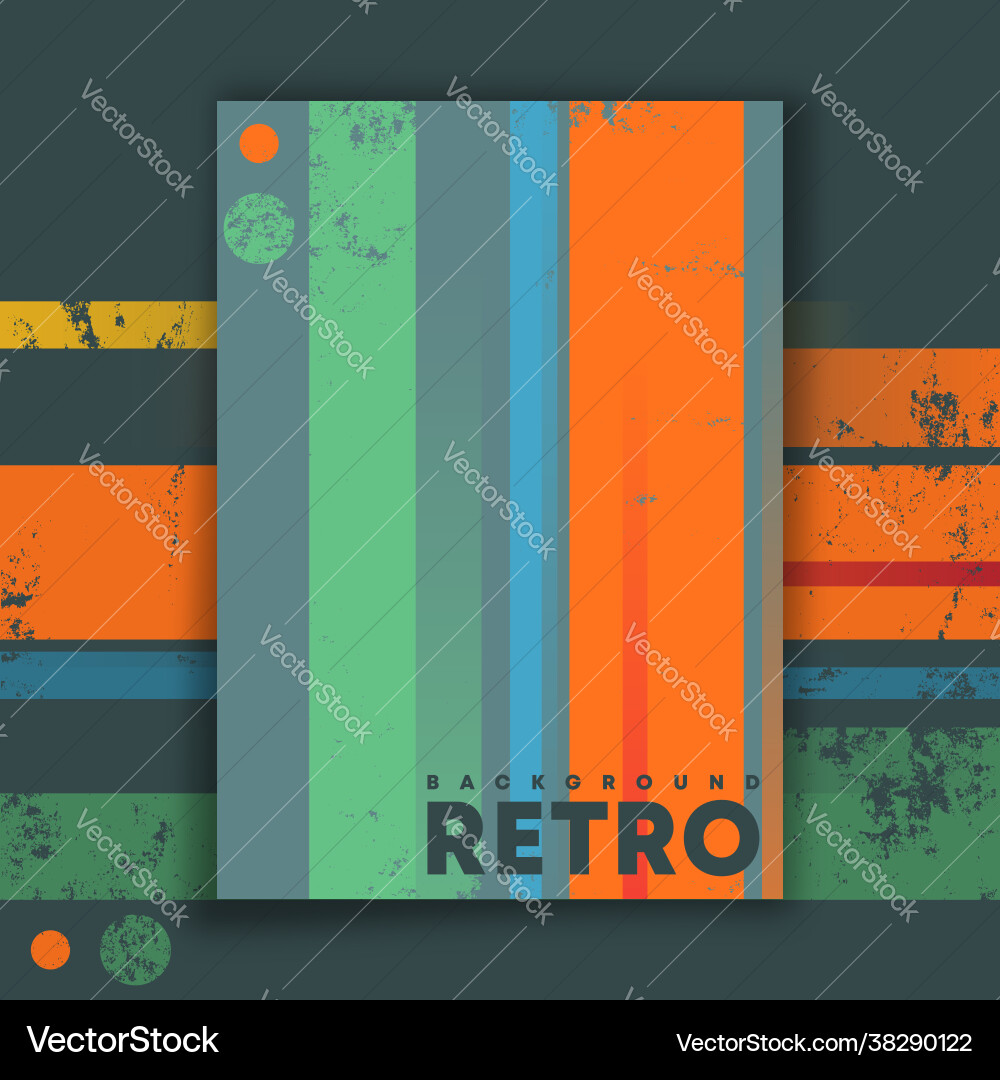 Retro design poster with vintage grunge texture Vector Image
