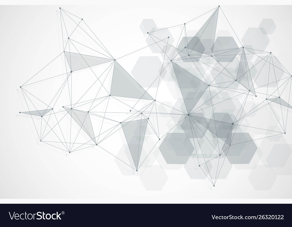 Science network pattern connecting lines and dots Vector Image