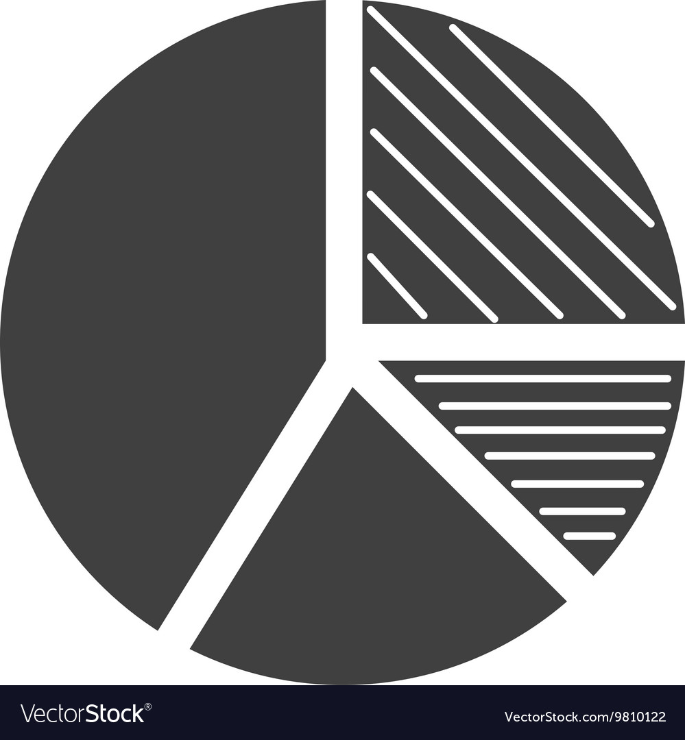 Statistics graphic isolated flat icon Royalty Free Vector
