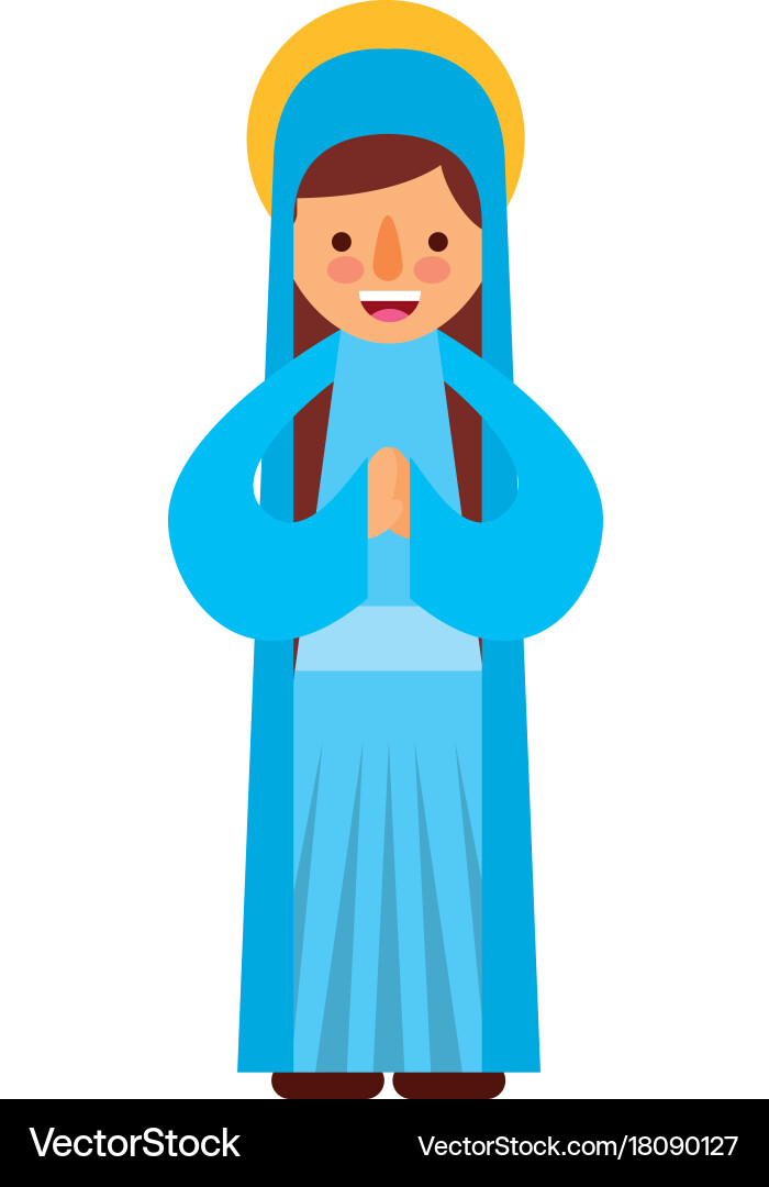 Blessed holy virgin mary christmas celebration Vector Image