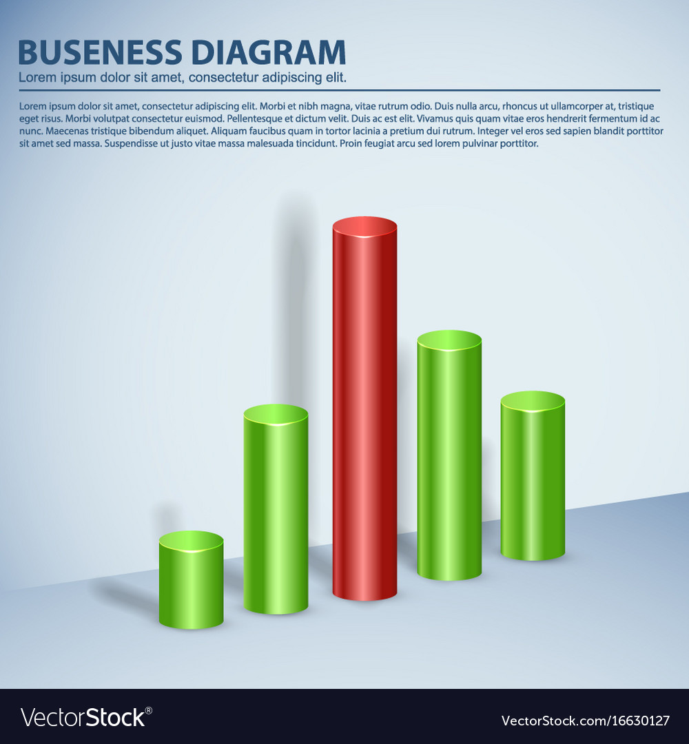 Business diagram template Royalty Free Vector Image