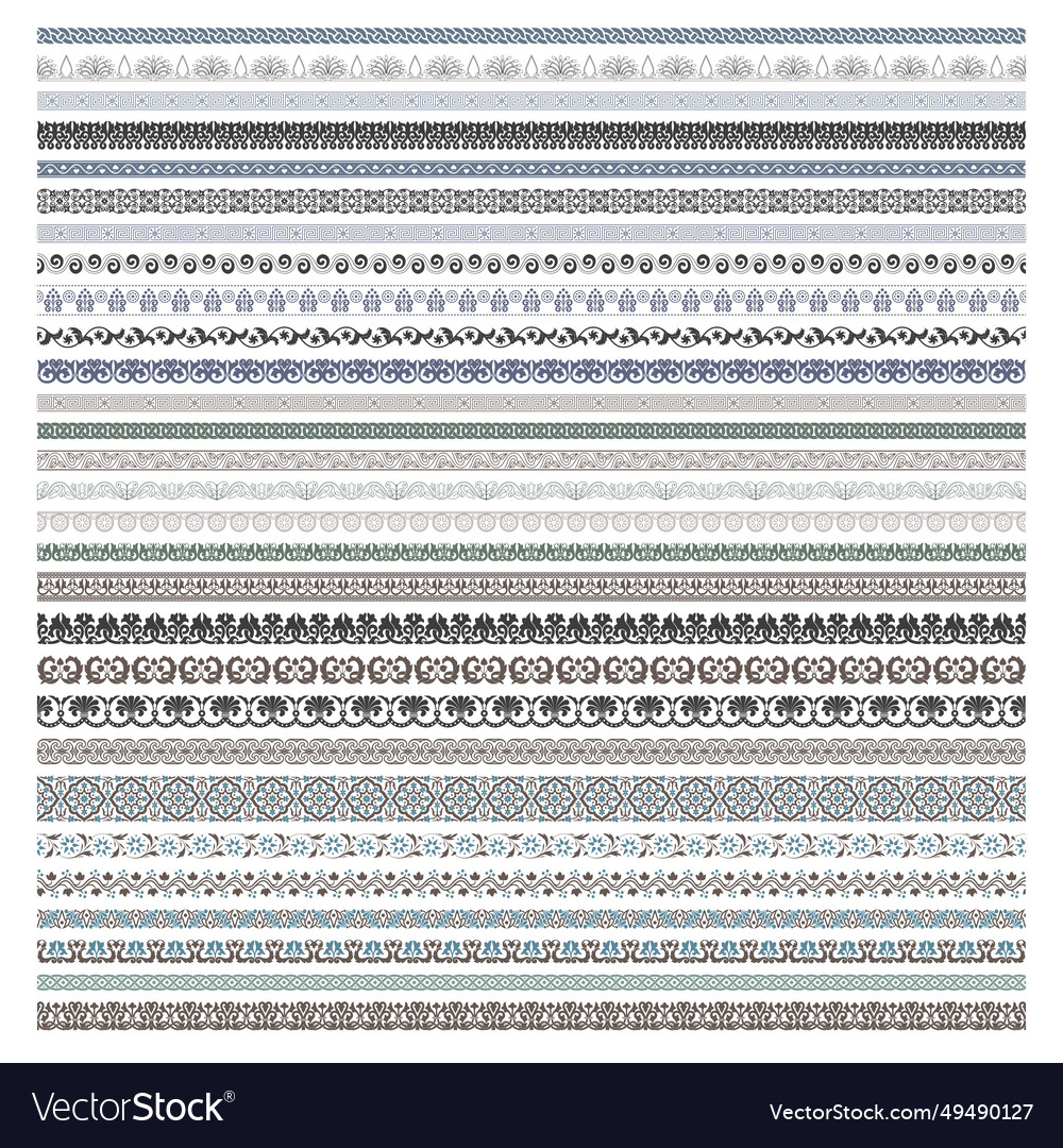 Decorative borders sets Royalty Free Vector Image