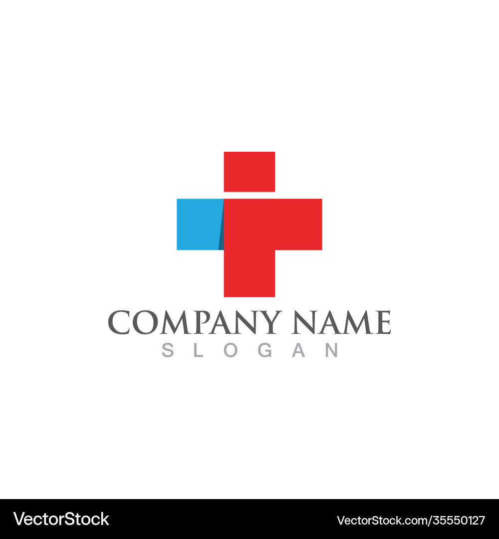 Hospital logo and symbol image template Royalty Free Vector