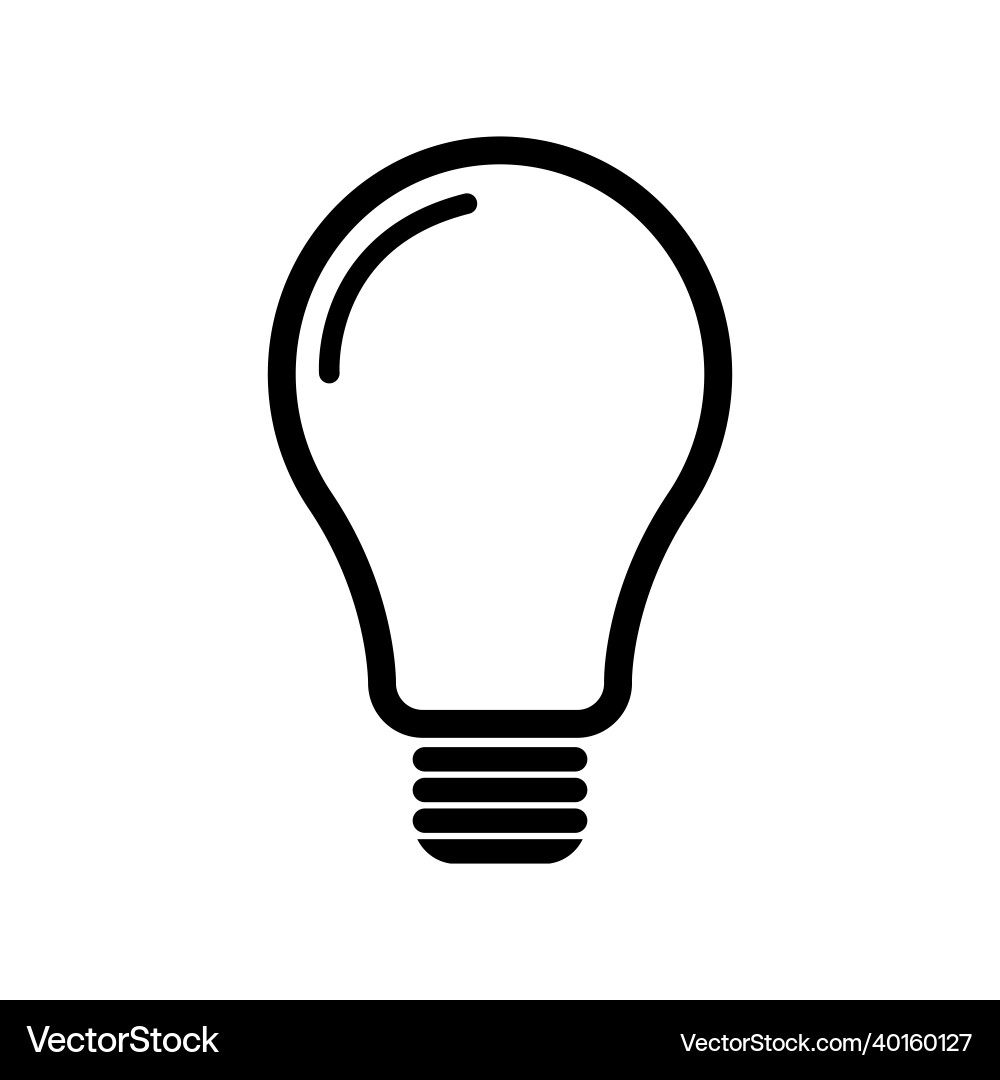 Light bulb icon lightbulb energy symbol electric Vector Image