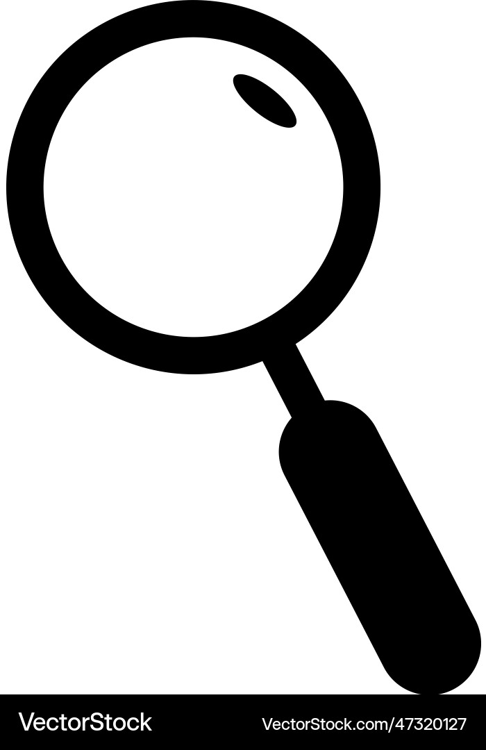 Magnifying glass icon outline design Royalty Free Vector