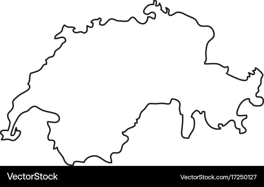 Map of switzerland icon Royalty Free Vector Image