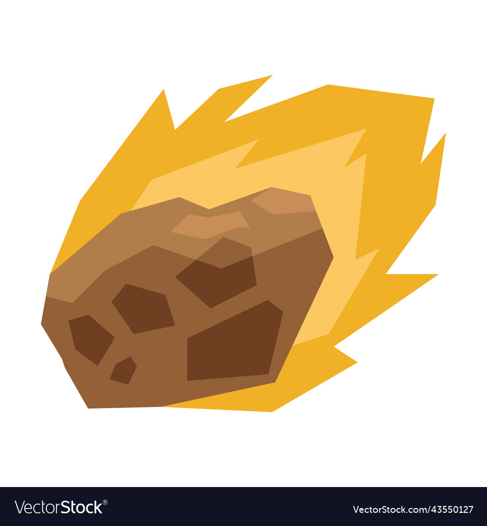 Meteorite space outer Royalty Free Vector Image
